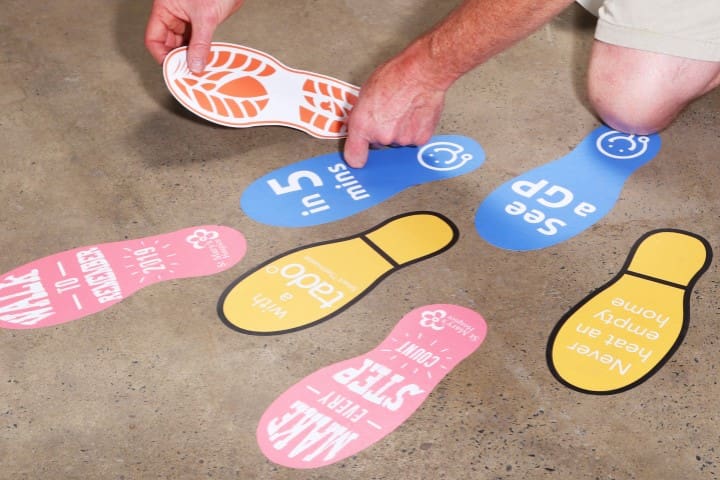 Floor Footprint Stickers | Custom Foot & Paw Vinyl Floor Stickers